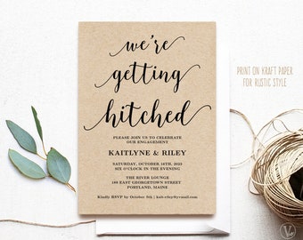 Getting Hitched Card - Etsy