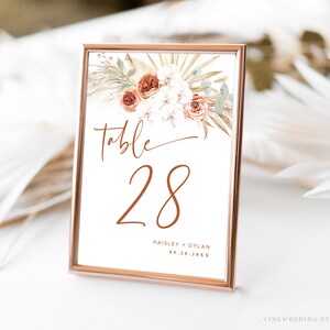 Wedding Table Number Template, Editable Wedding Table Numbers ...