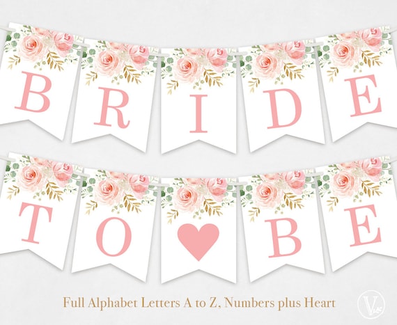 Full Alphabet Printable Banners Pink Letters Numbers & - Etsy