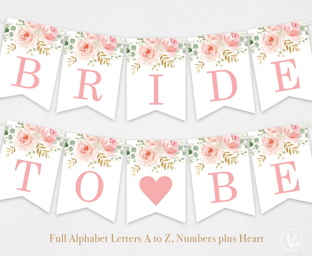 Full Alphabet Printable Banners Pink Letters Numbers & - Etsy
