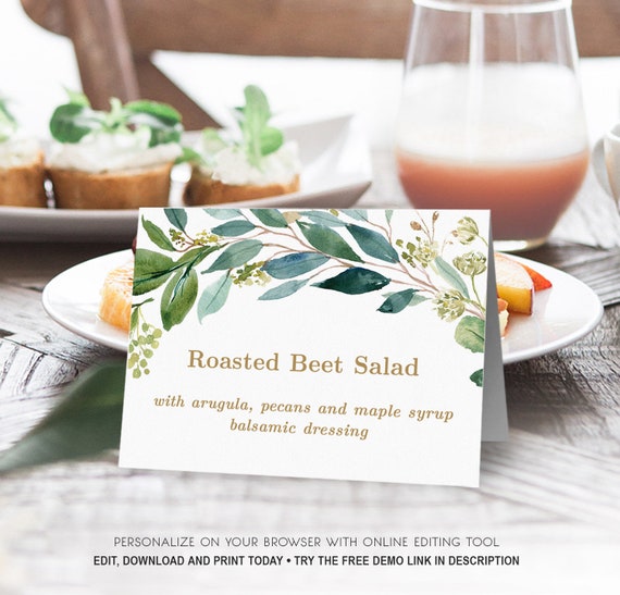 Printable Cards For Food Table