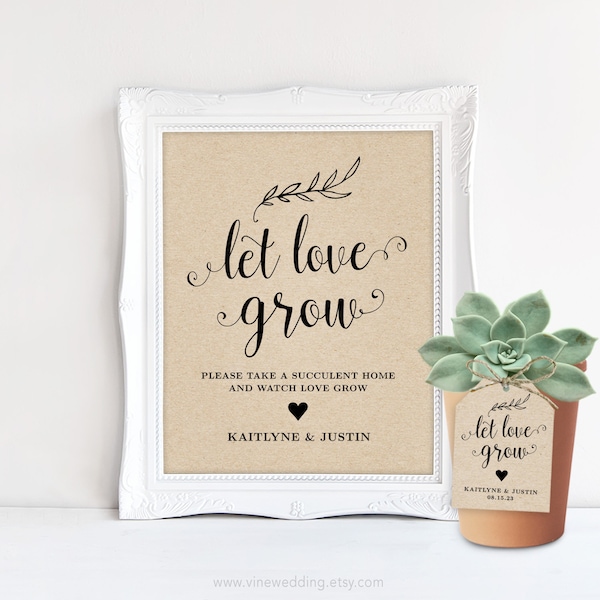 Let Love Grow Tags - Etsy
