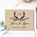 Rustic Wedding Thank You Card, Printable Thank You Card Template, Thank ...