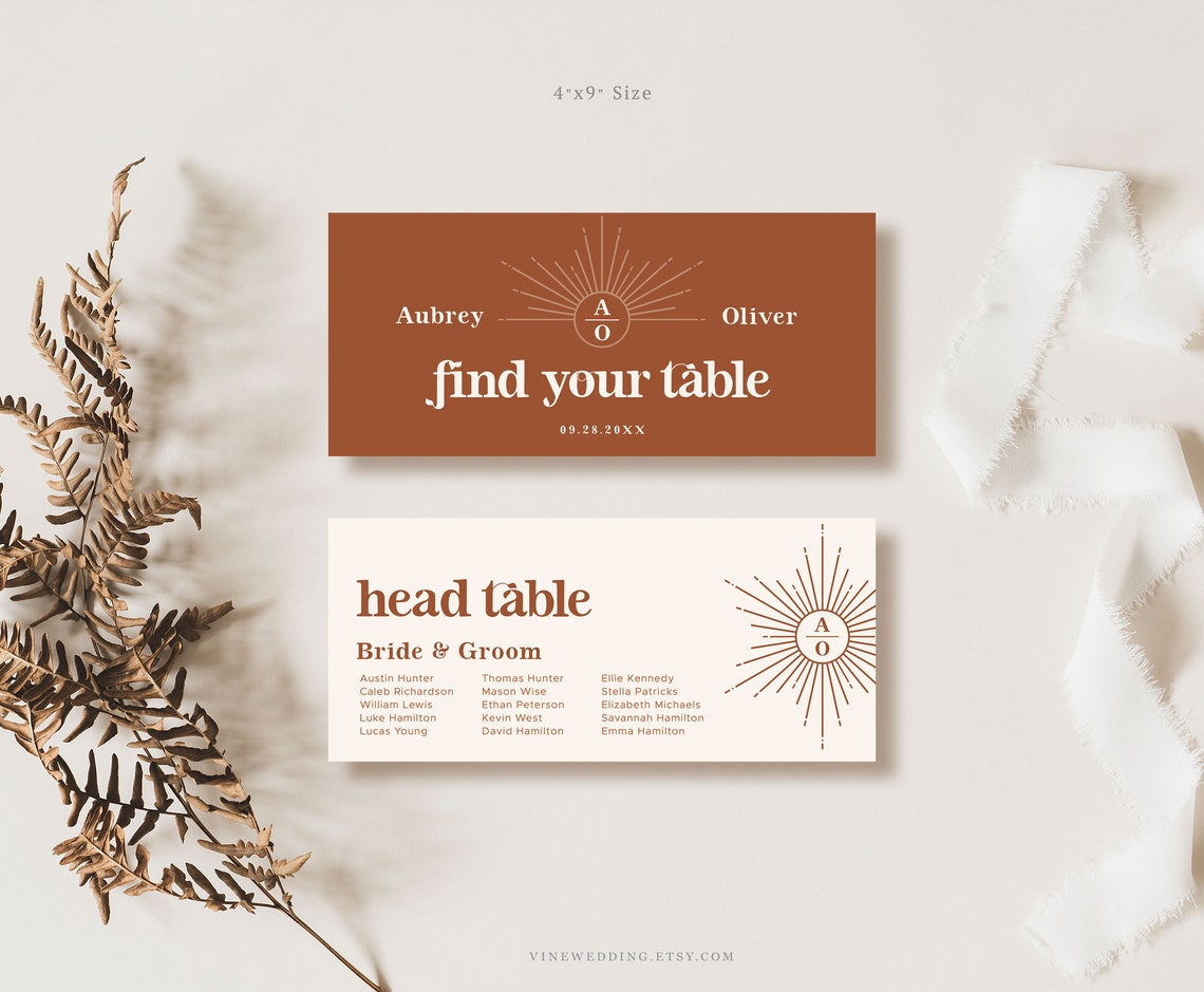 Boho Wedding Seating Chart Template Printable Wedding Seating - Etsy