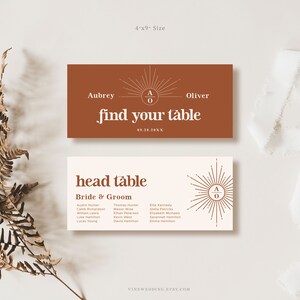 Boho Wedding Seating Chart Template, Editable Wedding Seating Cards ...