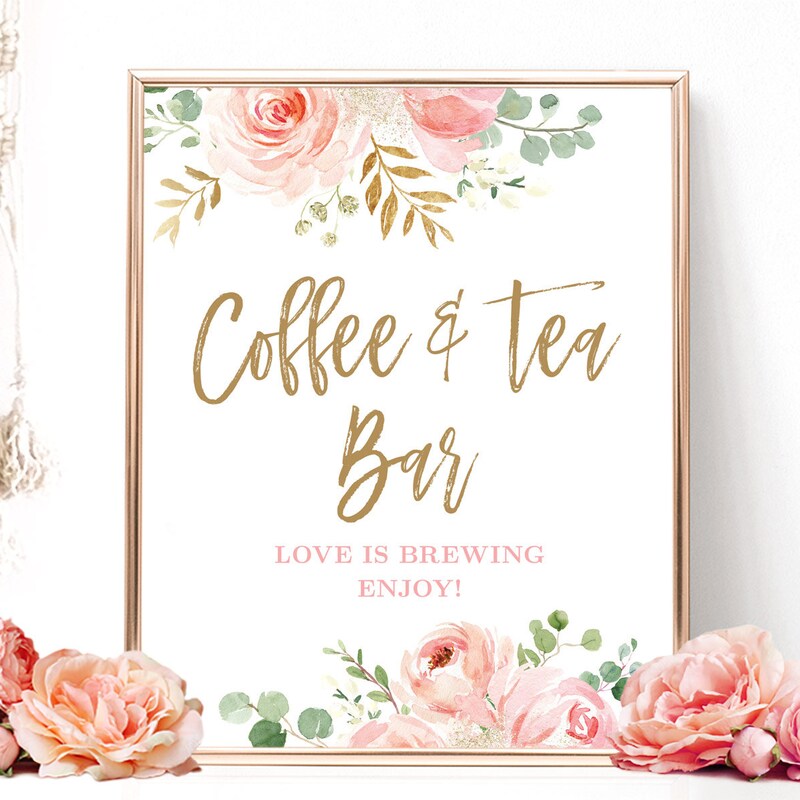 Coffee and Tea Bar Sign - Etsy