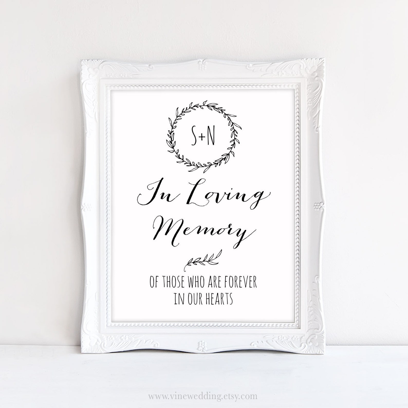 In Loving Memory Sign Printable in Memory of Sign Template - Etsy