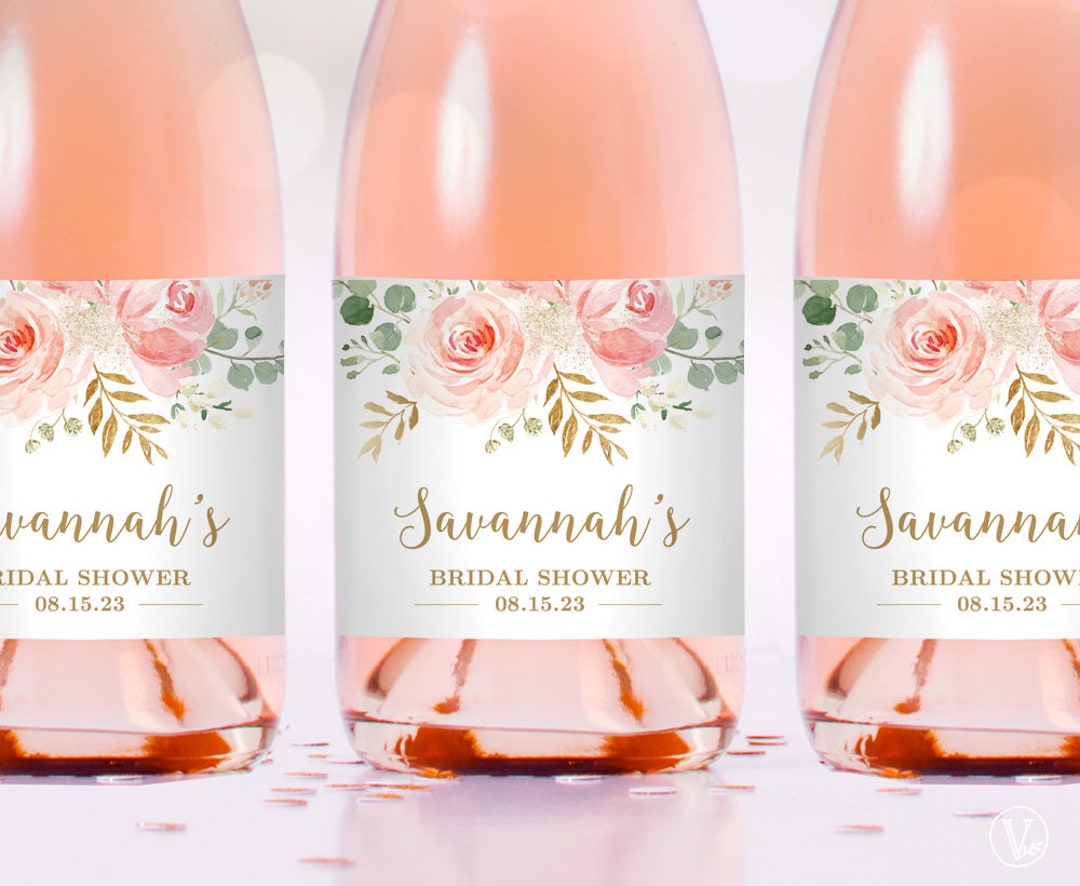 Regular Size Champagne Bottle Labels, Full Size Printable and Editable ...