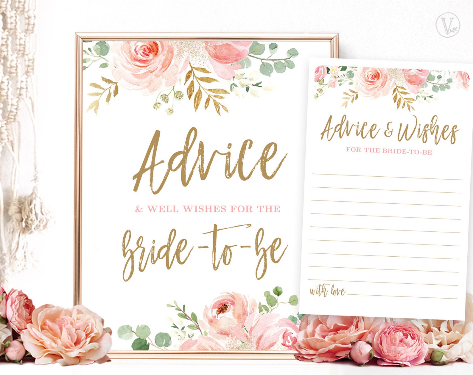 Advice & Well Wishes for the Bride-to-be Sign and Notecards - Etsy