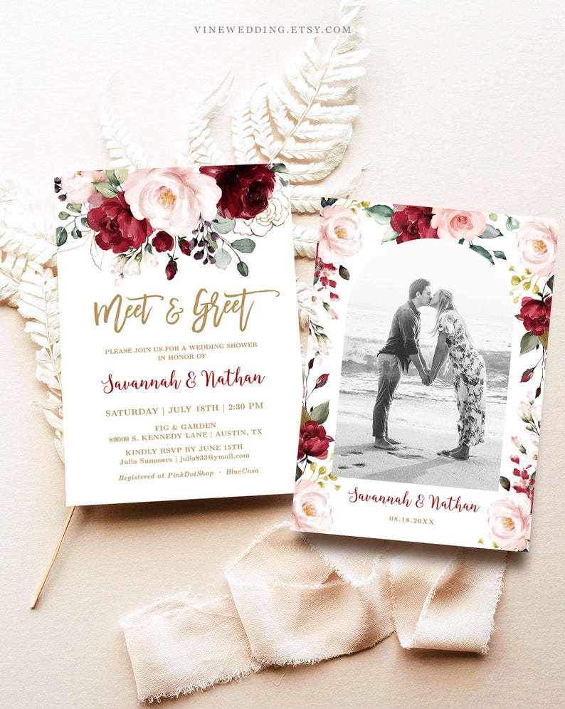 Meet & Greet Invitation Template Editable Printable Wedding - Etsy