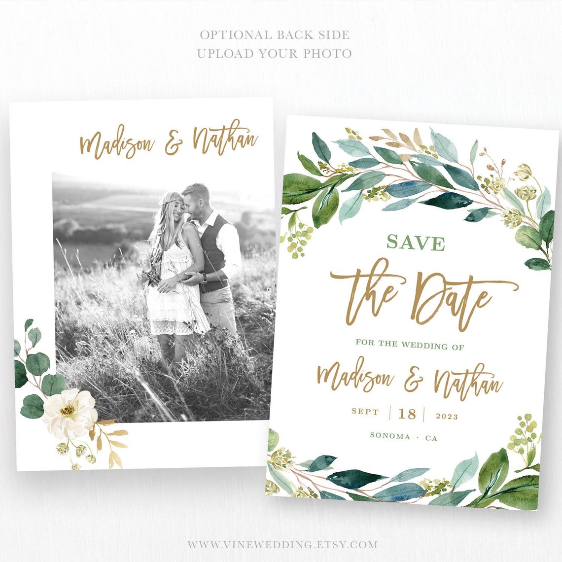 Save the Date Card, Printable Save the Date Card Template, Boho ...