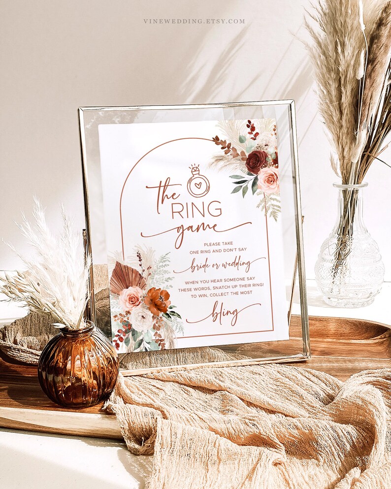 The Ring Game Bridal Shower Game Sign Printable Bridal Shower - Etsy