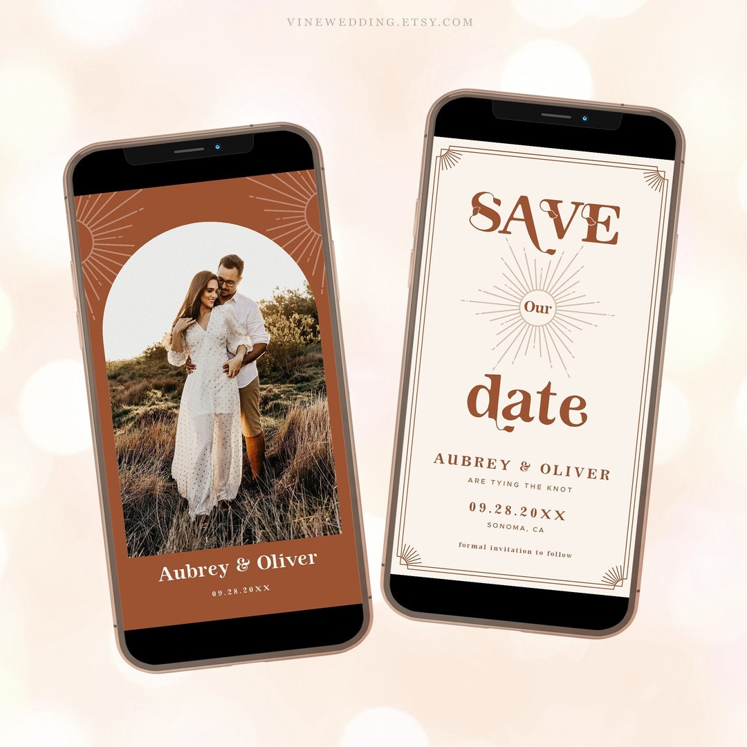 Digital Save the Date Template, Electronic Save Our Date Card Template ...