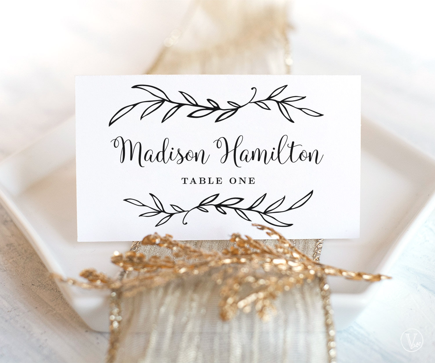 Rustic Place Card Template Printable Wedding Place Cards and | Etsy