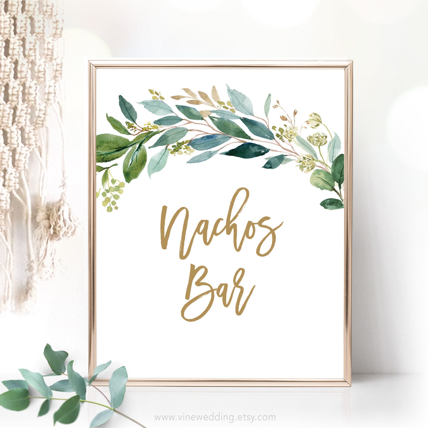Nachos Bar Sign Printable Bridal Shower Sign DIY Nachos Bar - Etsy México