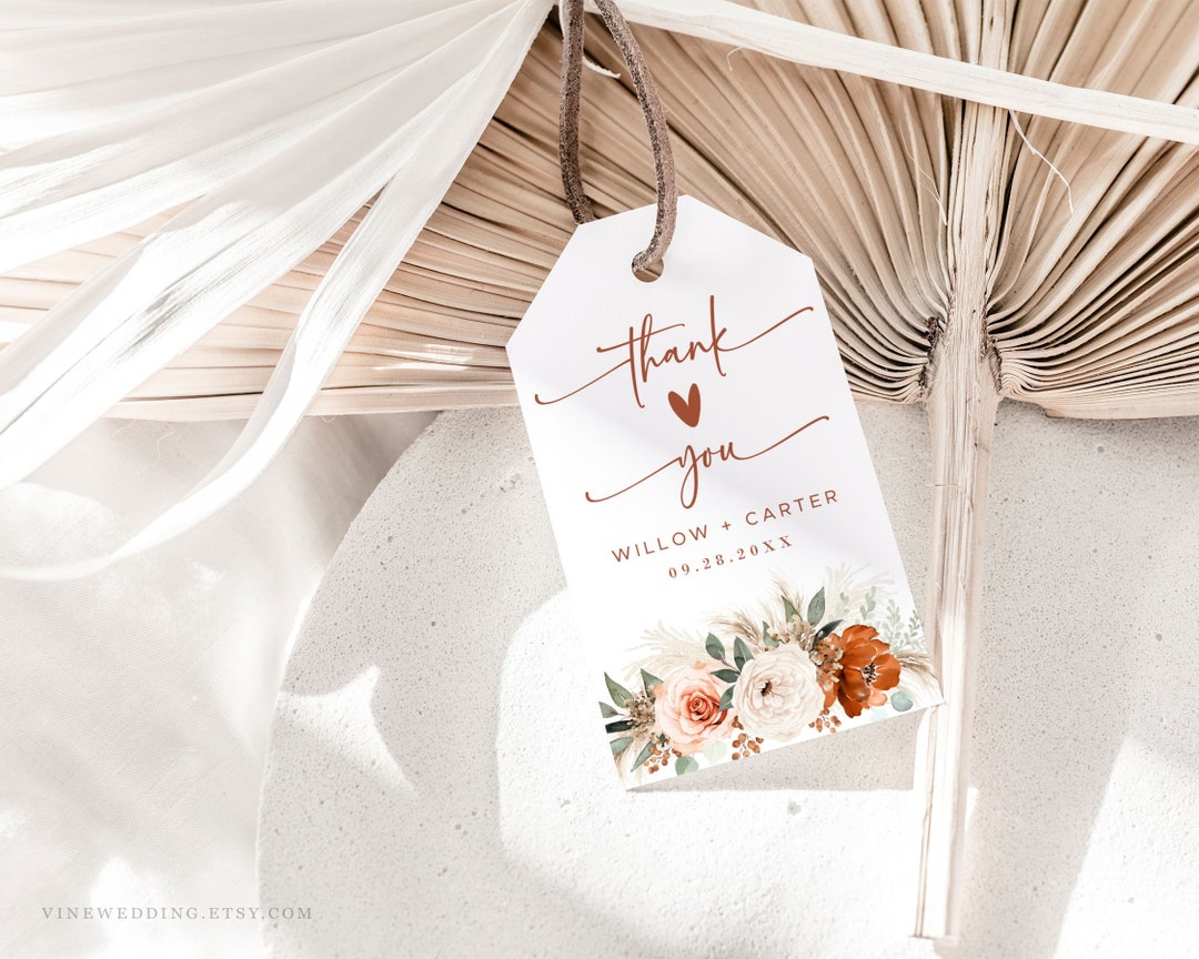 Wedding Favor Tags Template, Printable Wedding Favor Tag Template ...