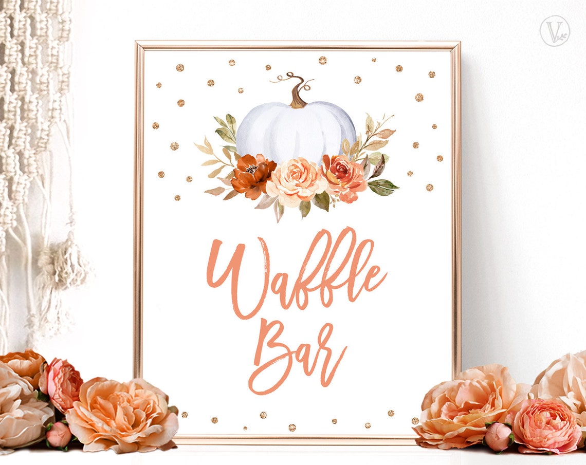 Waffle Bar Sign Printable Bridal Shower Sign DIY Waffle Bar - Etsy