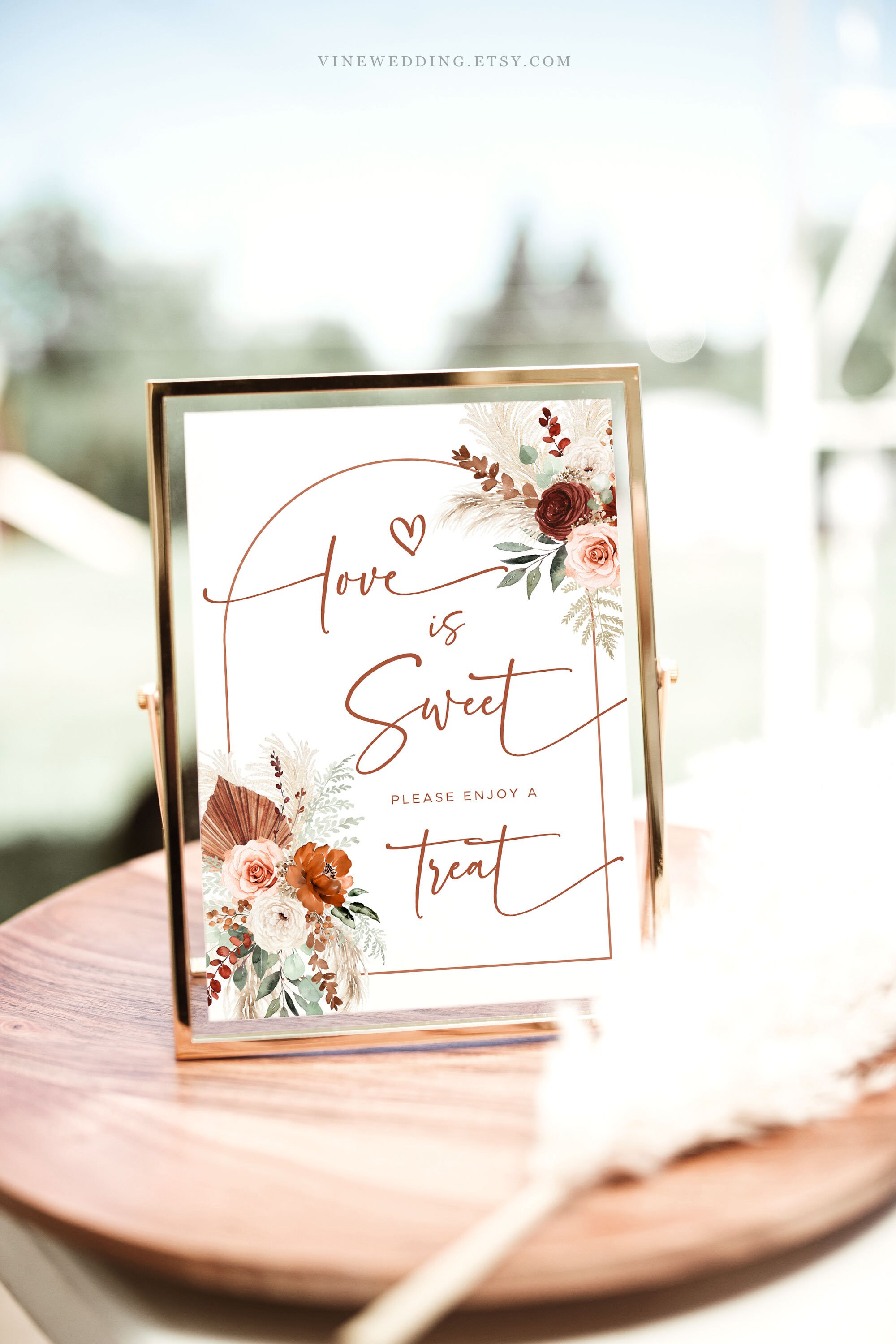 Love is Sweet, Please Enjoy a Treat Wedding Sign Template, Printable ...