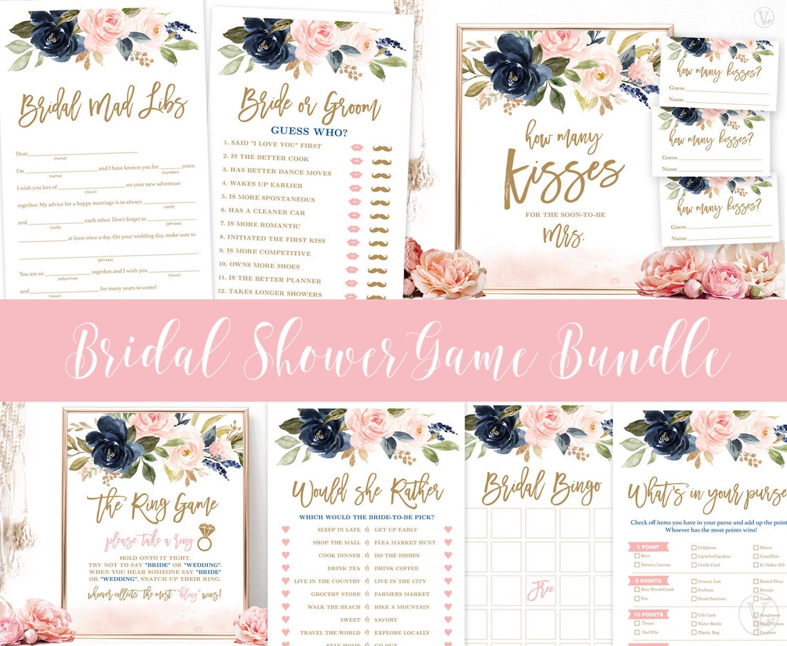 Bridal Shower Game Bundle Printable Bridal Shower Games - Etsy