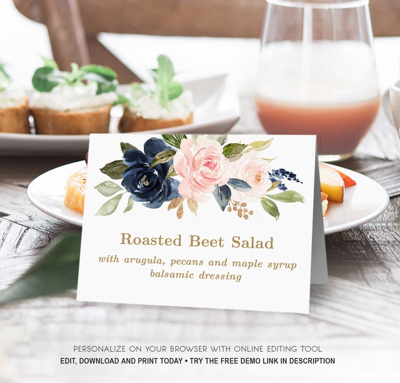 Buffet Food Sign Tent Card Printable Buffet Food Label - Etsy