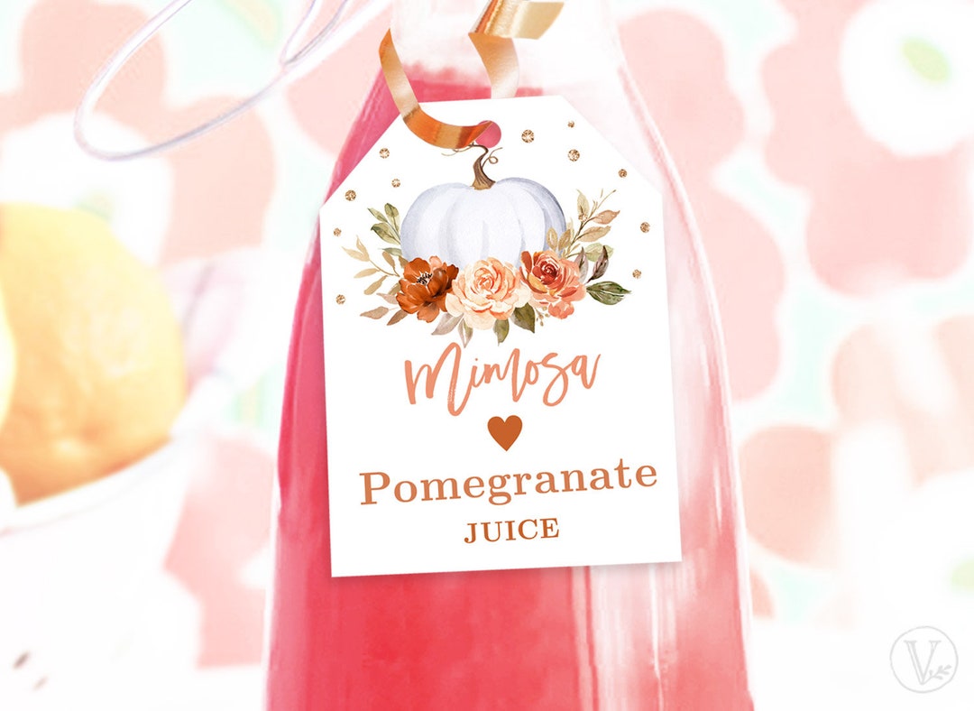 Editable Mimosa Bar Juice Tag Template, Printable Mimosa Bar Juice Tags ...