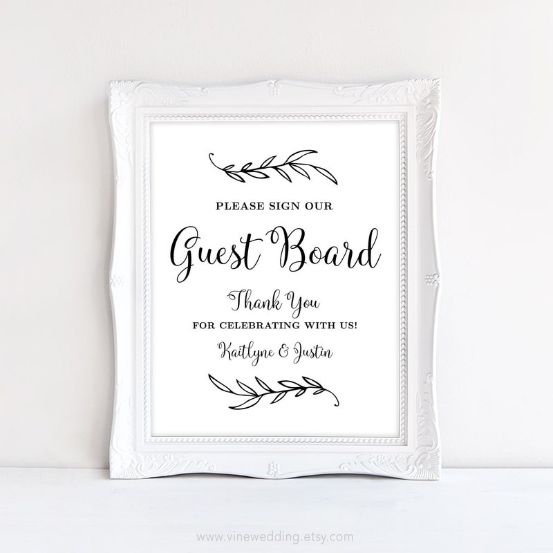 Guest Signing Board - Etsy