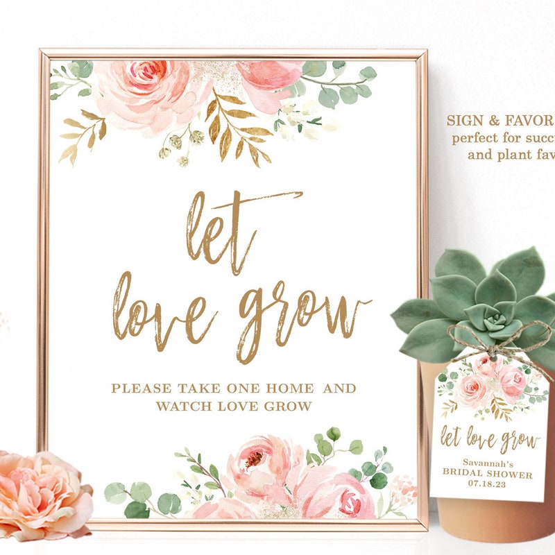 Let Love Grow Sign - Etsy