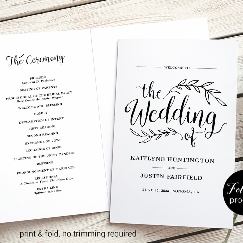 Folded Program - Etsy