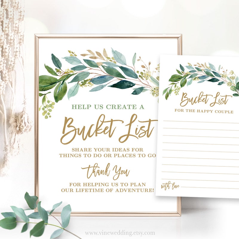 Bucket List Wedding Sign - Etsy