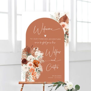 Arch Wedding Welcome Sign, Printable Wedding Welcome Sign Template ...