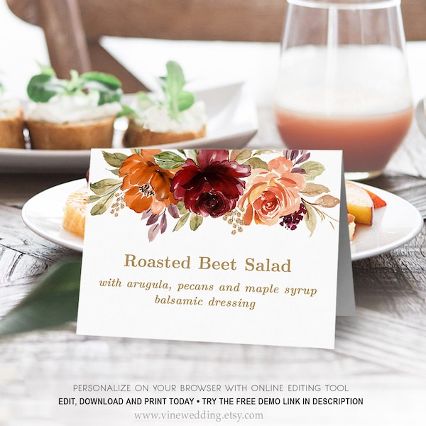Buffet Printables - Etsy