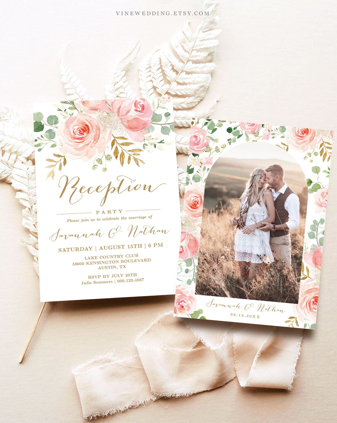 Wedding Reception Party Invitation Printable Reception Party - Etsy