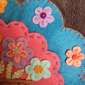 Handmade Penny Rug Flower Basket. No International Shipping. - Etsy
