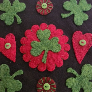 Handmade Wool Felt Shamrock Penny Rug. No International Shipping. - Etsy