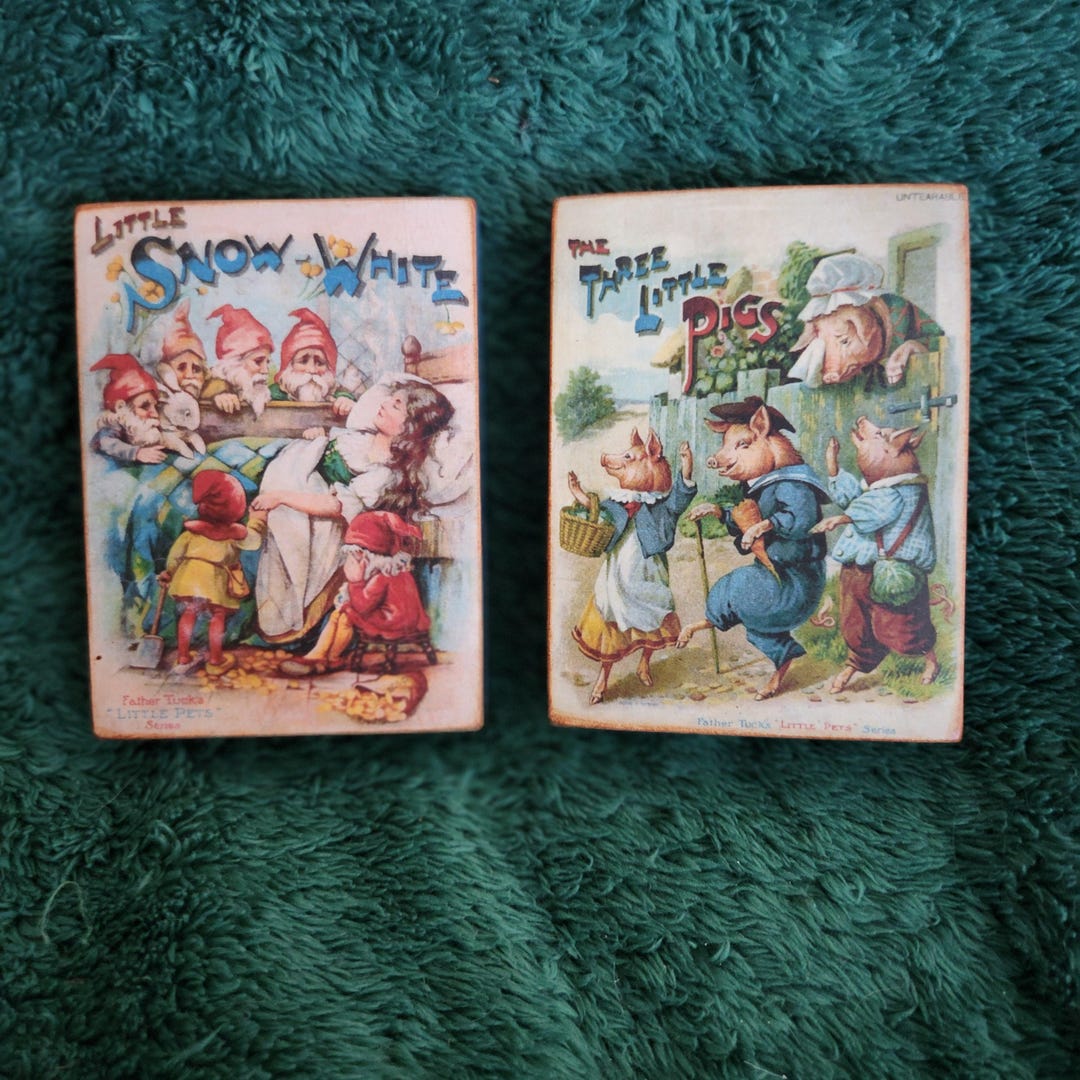 Vintage Fairy Tale Blocks Set of 2. No International Shipping. - Etsy