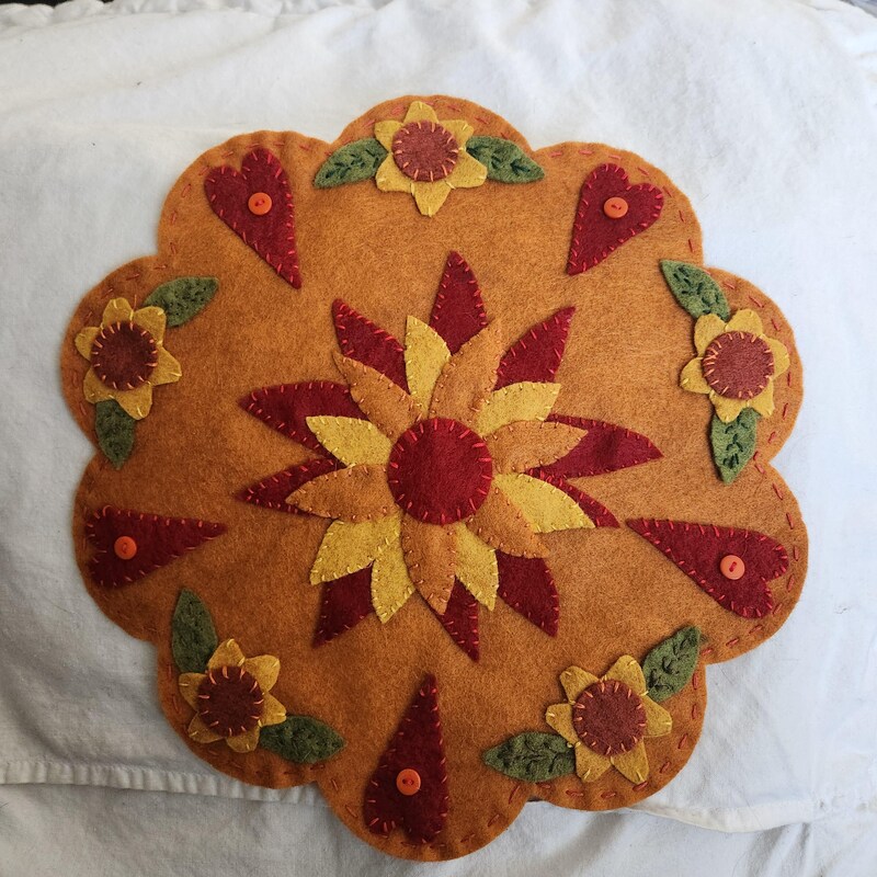 Sunflower Penny Rug - Etsy