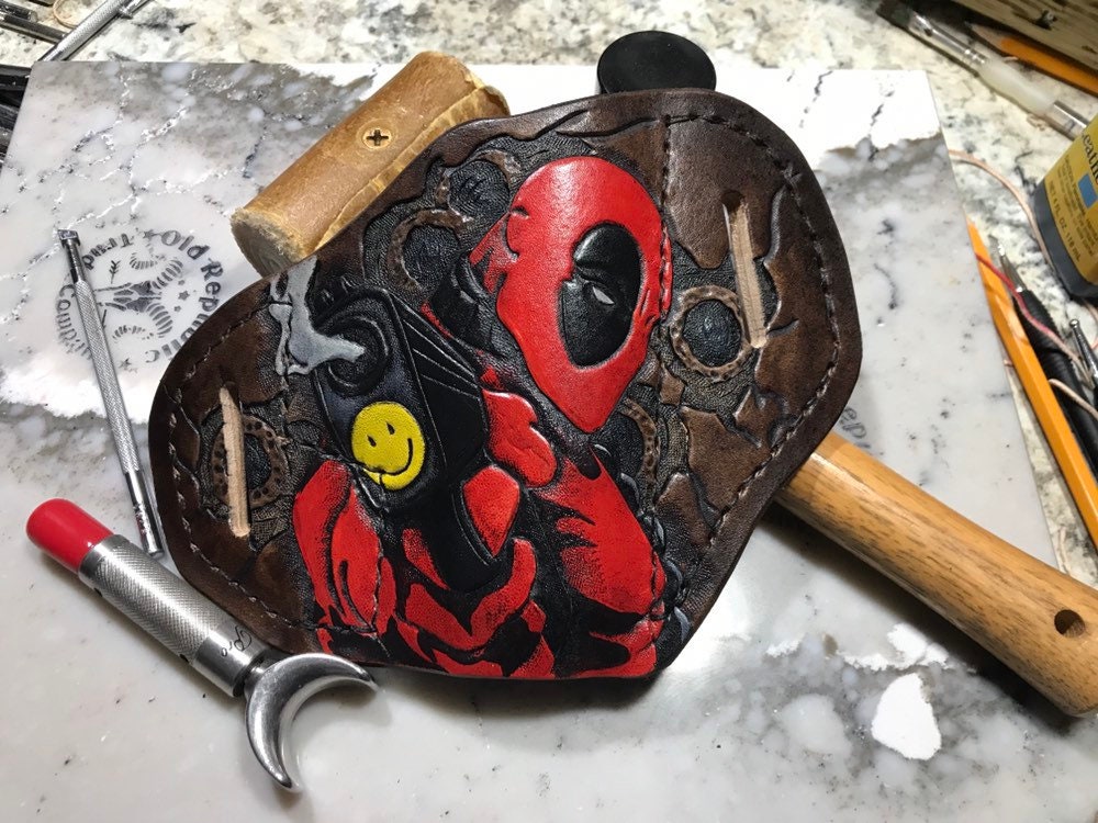 Custom Leather DeadPool Holster | Etsy