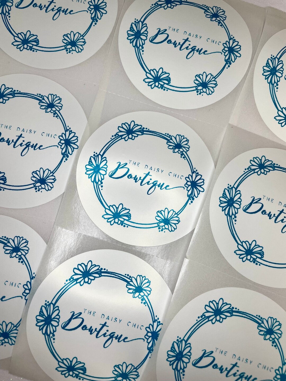 Custom Product Sticker Labels 2" Circle Labels | Teal Labels | Pink ...