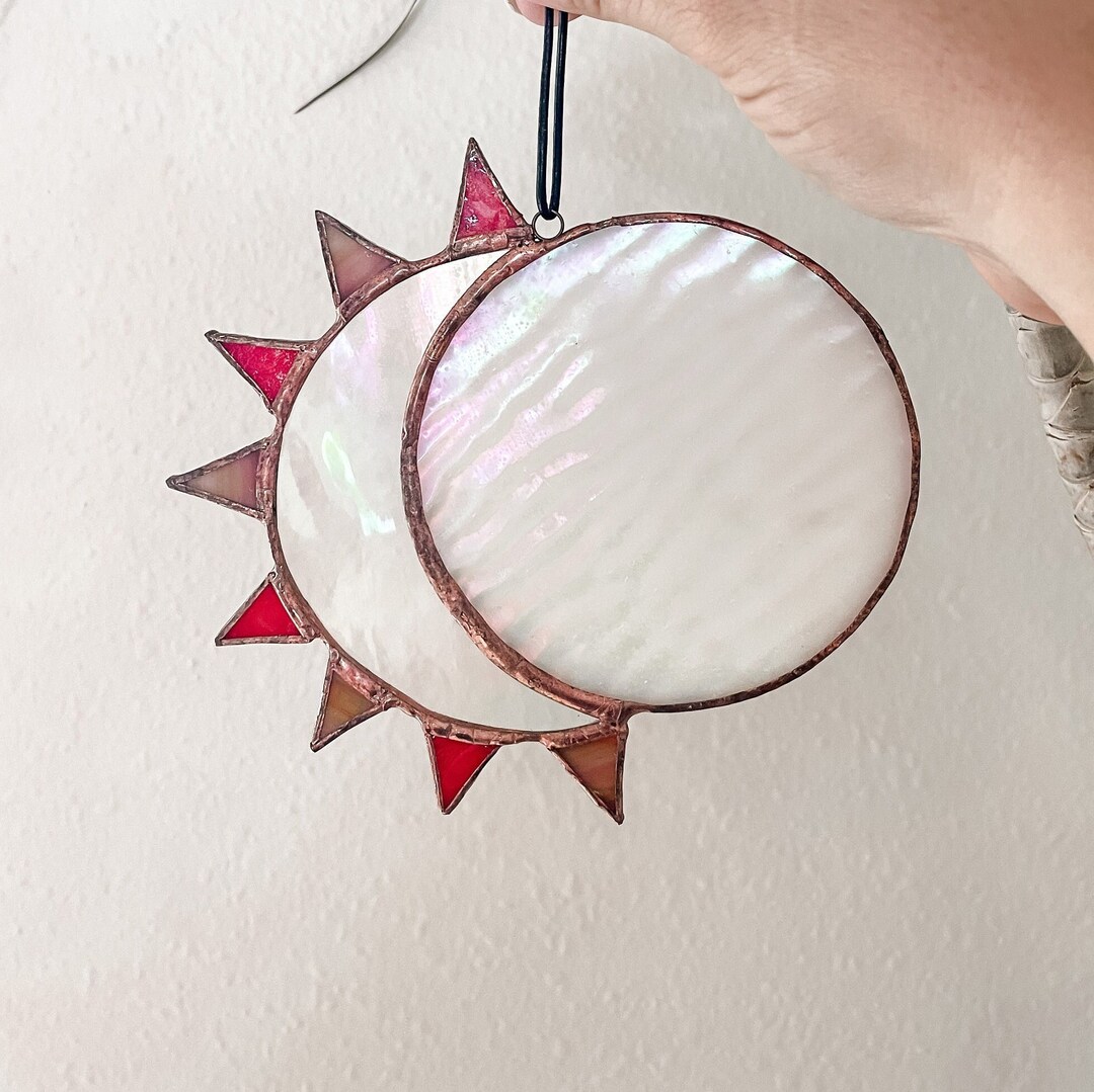 Sun & Moon Stained Glass Suncatcher - Etsy