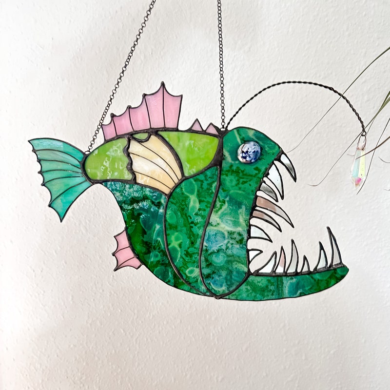 Stained Glass Angler Fish - Etsy