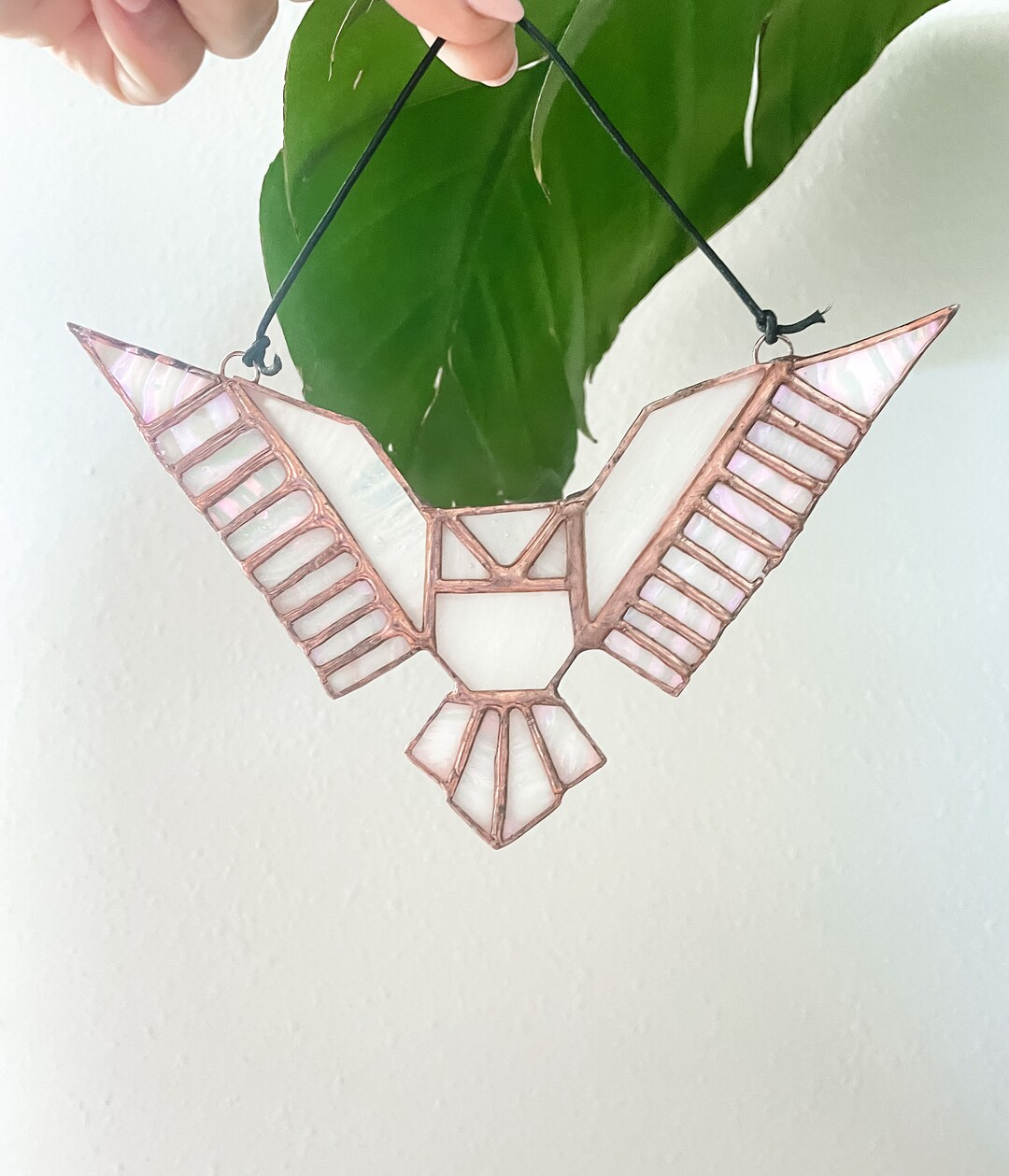 Magic White Owl Stained Glass Suncatcher - Etsy