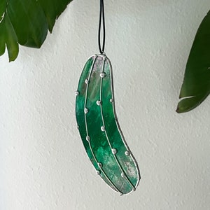 Pickle Stained Glass Suncatcher - Etsy