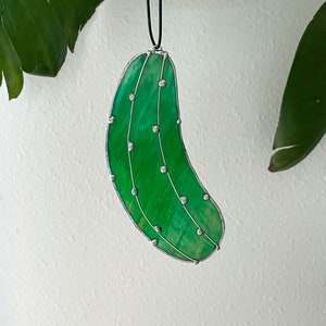 Pickle Stained Glass Suncatcher - Etsy