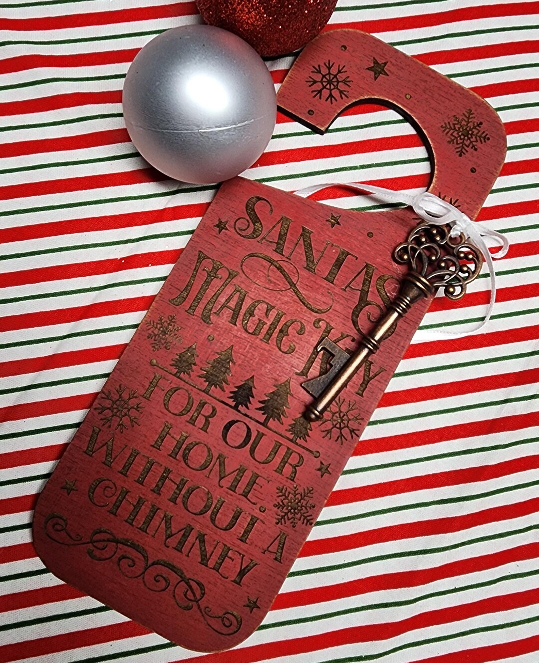 Santa's Magic Key RED ~ Handmade Christmas Decor ~ Primitive ~ Country ...