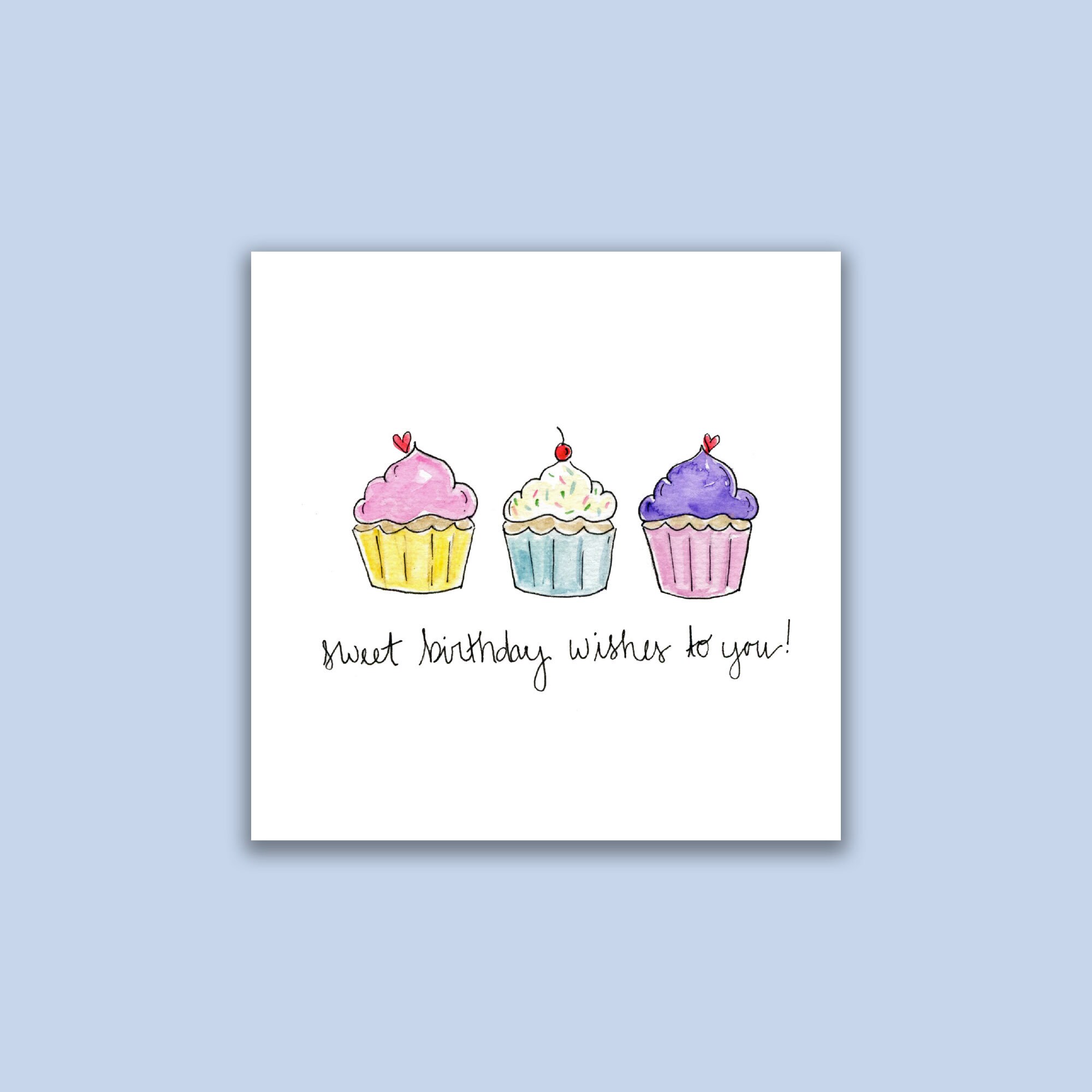 PRINTABLE Cupcakes Square Gift Tag 3x3 Birthday Tag Cupcake | Etsy