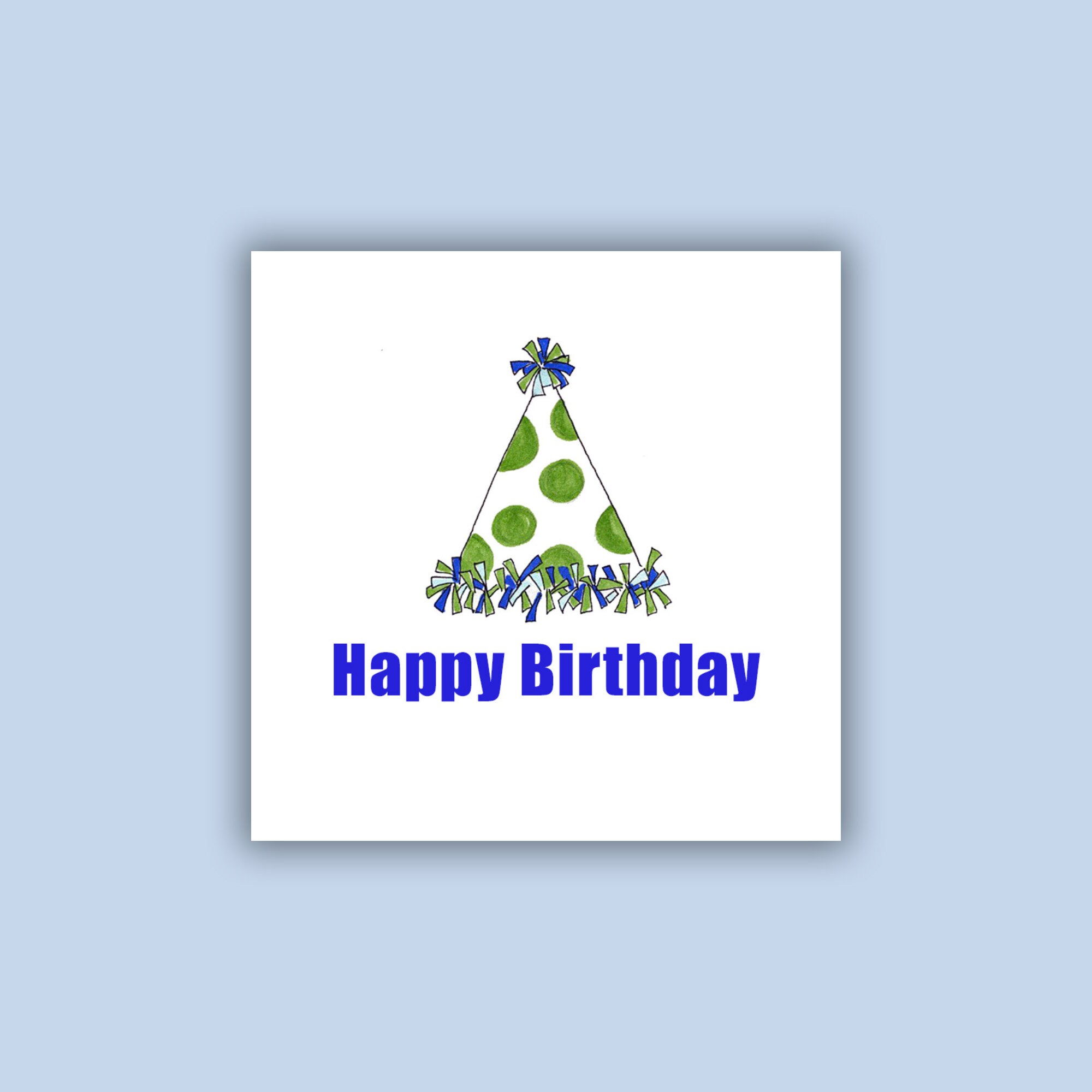 PRINTABLE Happy Birthday Gift Tag, Printable Party Hat Gift Tag ...