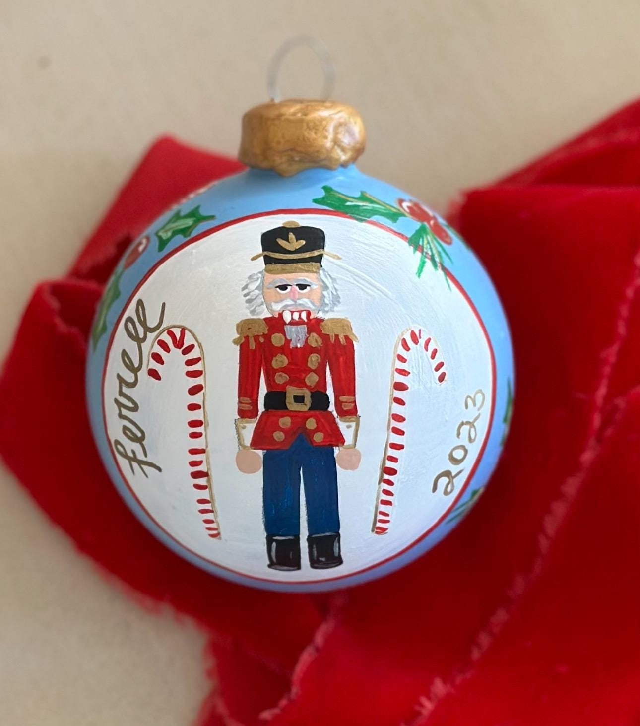 Handpainted Personalized Nutcracker Ornament - Etsy