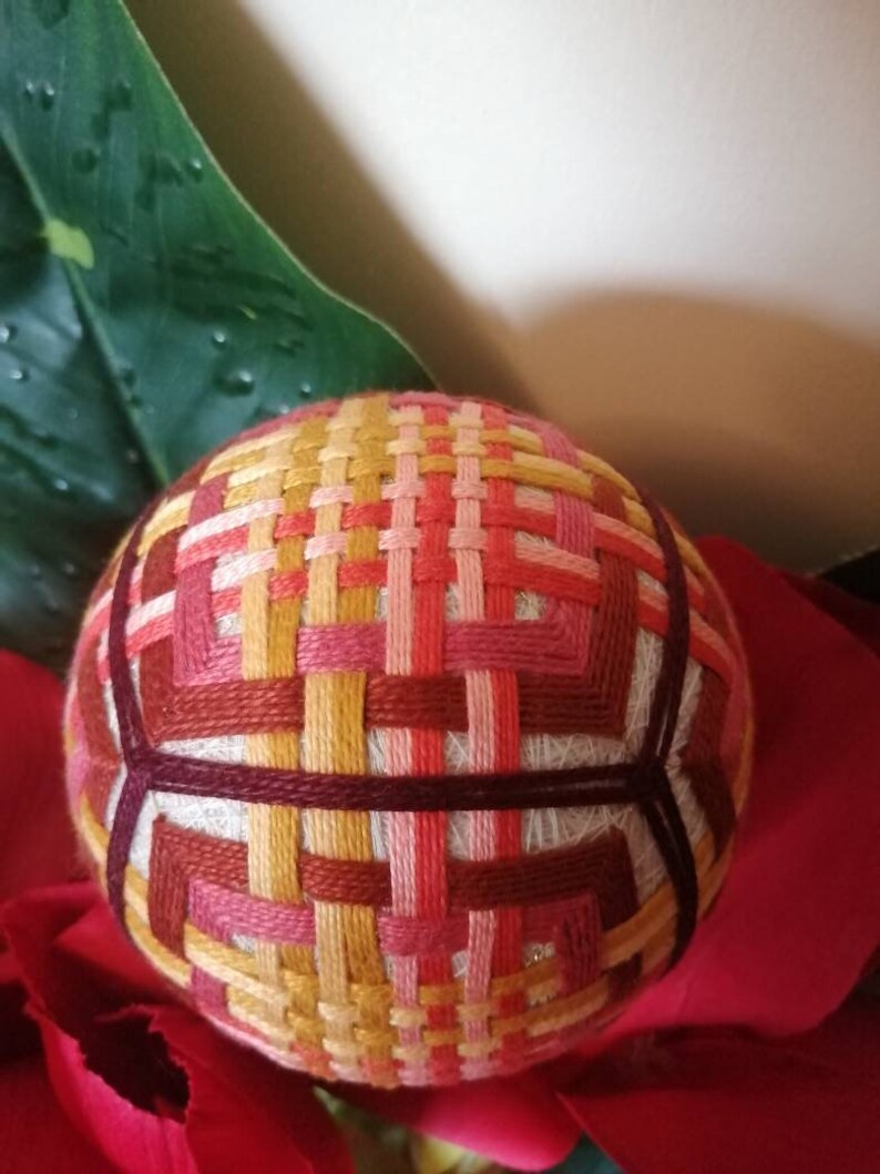 Decorative, Handmade 4" Japanese Temari Ball - Etsy