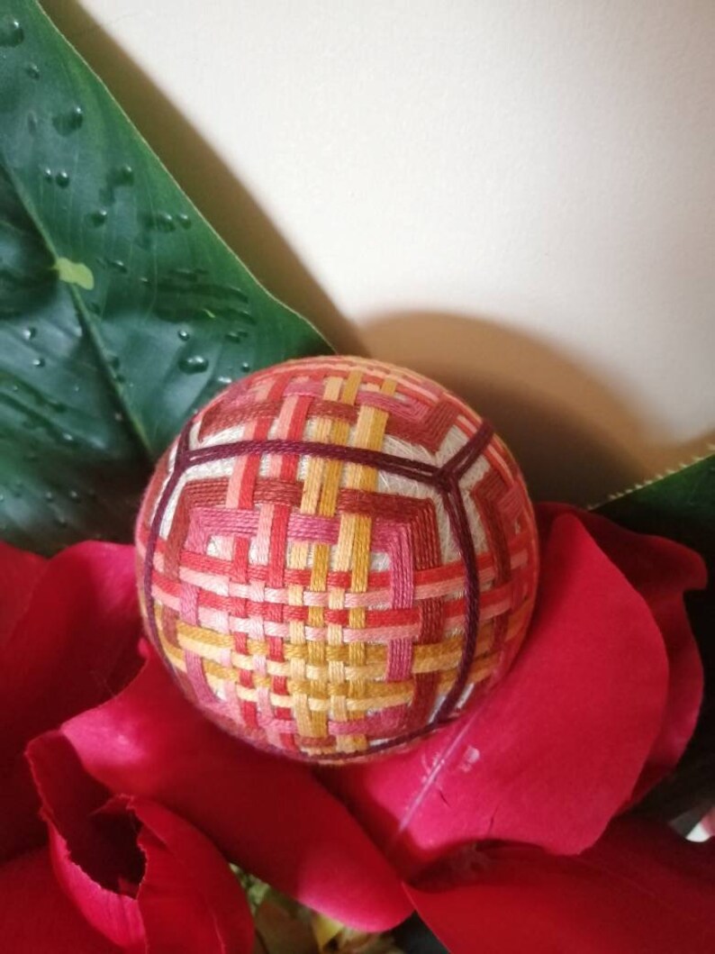 Decorative, Handmade 4" Japanese Temari Ball - Etsy
