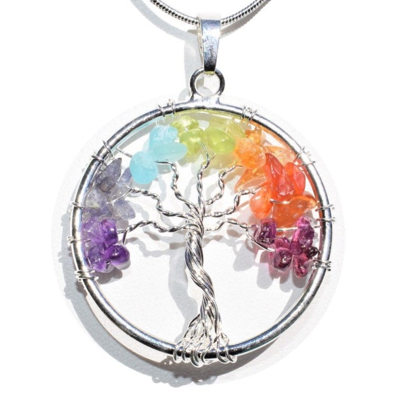 7 Chakra Tree of Life Pendant BALANCING Chakras Includes 18 Silver ... 7 Chakra Tree of Life Pendant BALANCING Chakras Includes 18 Silver ...
